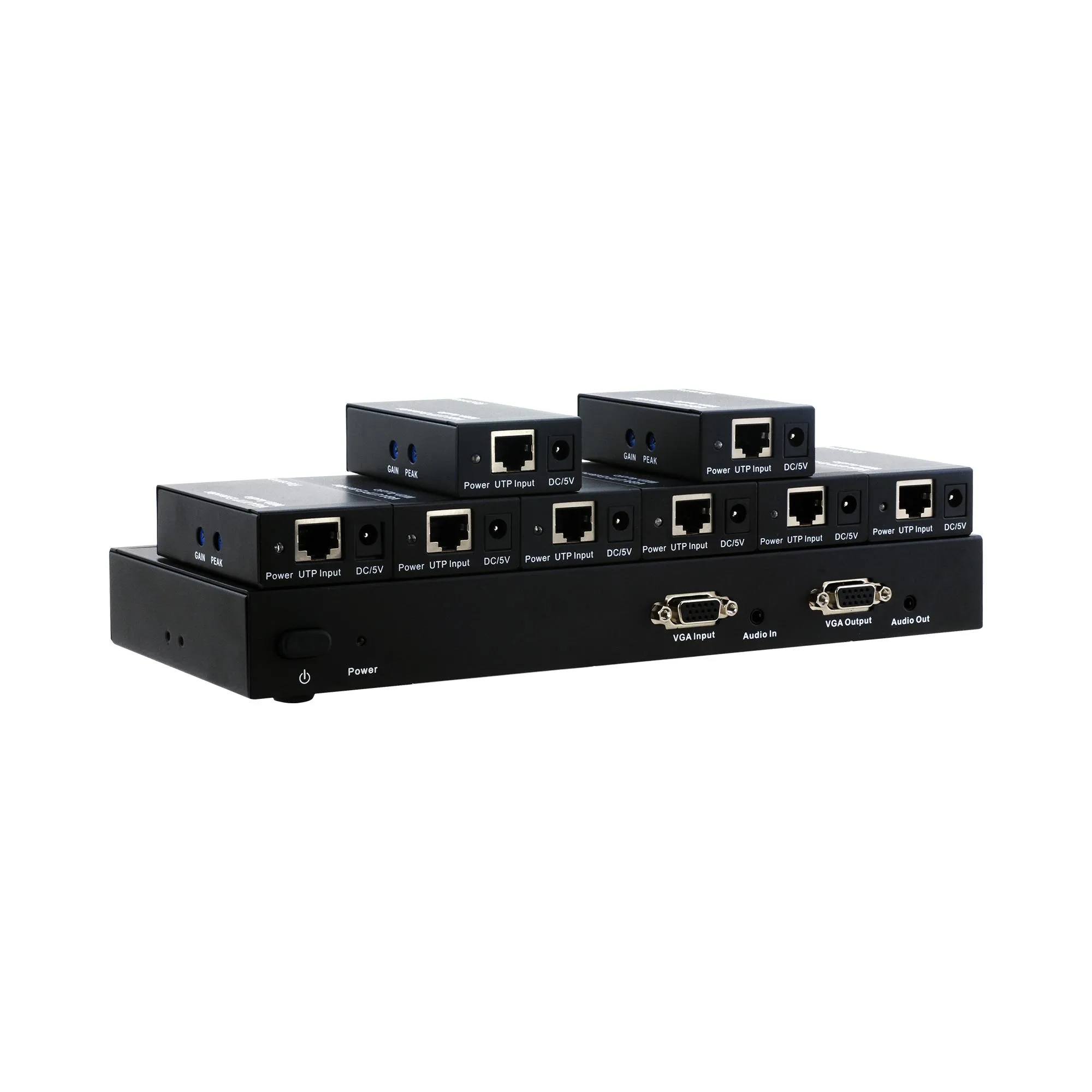 VGA UTP Extender 300mt with Audio - 8 Port